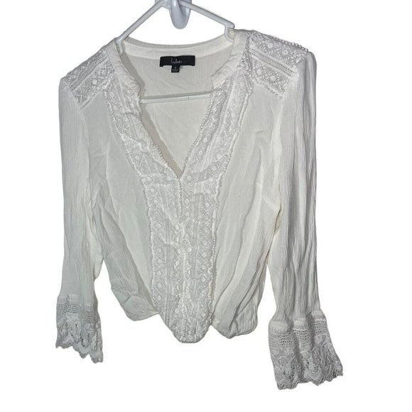 Lulus | Tops | Lulus Bali Daydream Long Sleeve Top Size Small White ...